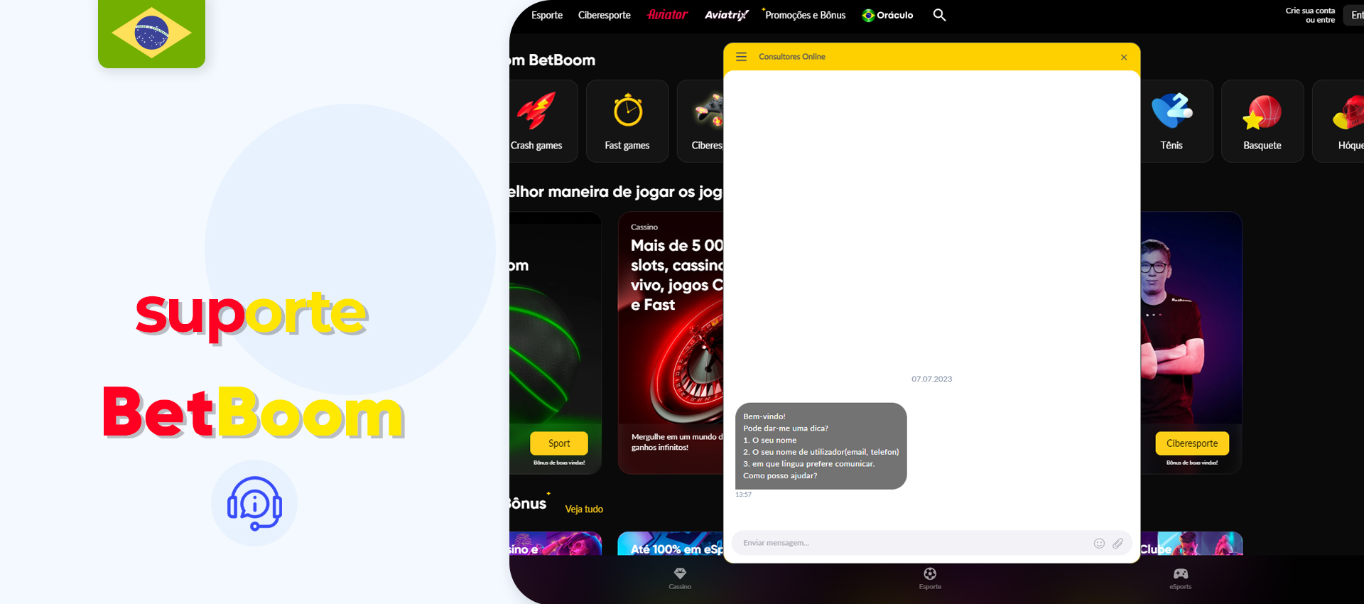 Betboom é confiável - bônus de 100% até R$ 2.580 + aposta grátis | Brasil